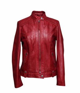 Hot Red Leather Jacket For Women Biker Leather Jacket – Ruby Leather